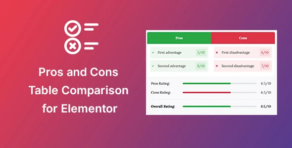 Download Pros & Cons Widget for Elementor Pro WordPress Plugin Free ...